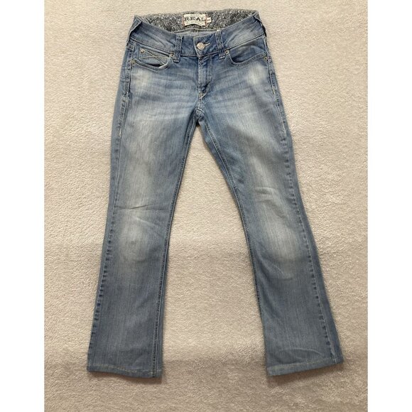 Ariat | Jeans | Ariat Real Denim Size 27l Embroidered Pocket Straight ...
